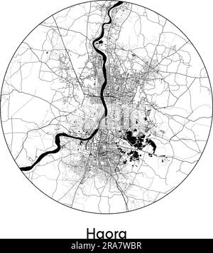 City Map Asia India Haora vector illustration Stock Vector Image & Art ...