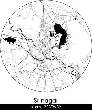 City Map Asia India Srinagar vector illustration Stock Vector Image & Art - Alamy