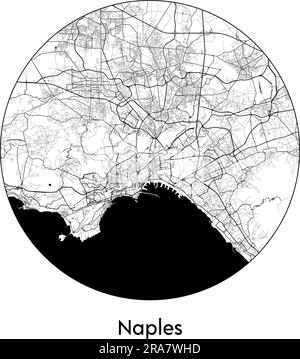 City Map Naples Italy Europe vector illustration Stock Vector Image ...