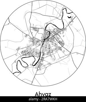 City Map Ahvaz Iran Asia vector illustration Stock Vector Image & Art ...