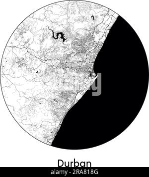 durban south africa map Stock Vector Image & Art - Alamy