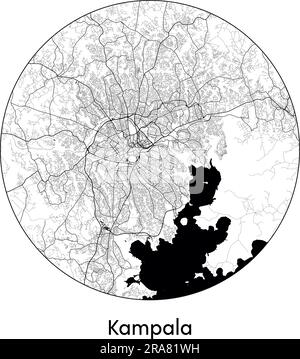 Vector city map of Kampala, Uganda Stock Vector Image & Art - Alamy