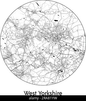 City Map West Yorkshire United Kingdom Europe vector illustration Stock ...