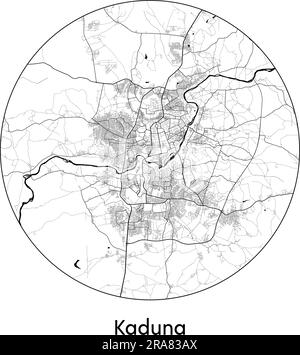 City Map Kaduna Nigeria Africa vector illustration Stock Vector Image ...