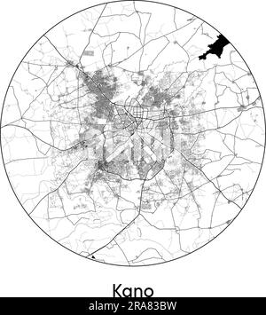 City Map Kano Nigeria Africa vector illustration Stock Vector Image ...