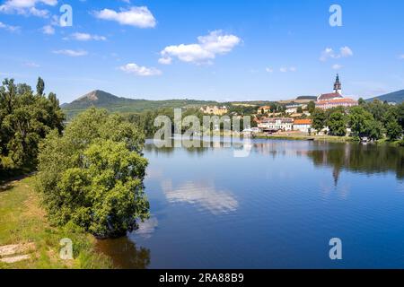 reka Labe, Ceske stredohori, mesto Litomerice, Ustecky kraj, Ceska ...