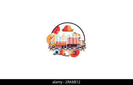 Business Logistic or other ways logo on white background Stock Vector ...