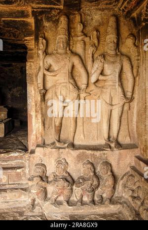 6th century Ravanaphadi Cave rock cut temple in Aihole, Karnataka ...