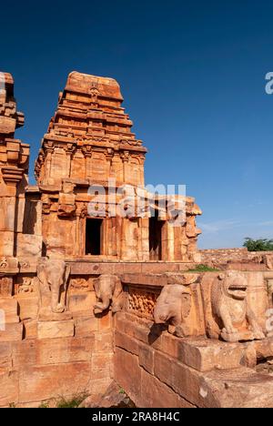 The Upper Shivalaya Temple in north fort in Badami, Karnataka, South ...