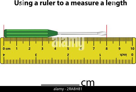 Measuring object with ruler. Education developing worksheet. Game for ...