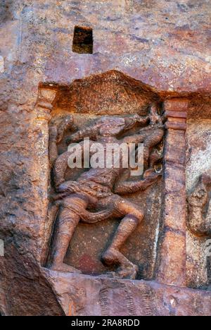Avatar Incarnation of Vishnu Bas relief in Badami, Karnataka, South ...