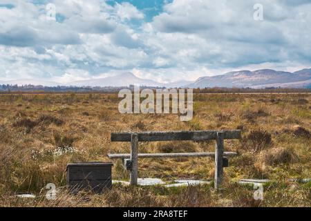 Elevated view of Flander's Moss nature reserve Stock Photo - Alamy