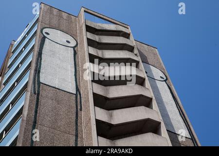Stik graffiti on168 ORIENTAL SUPERMARKET, NELSON STREET, Bristol Stock ...
