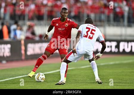 CASABLANCA, MOROCCO - JUNE 11: Aliou Dieng of Al Ahly SC and Arsene ...