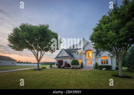 American Rural suburban single family home, Pennsylvania USA Stock ...