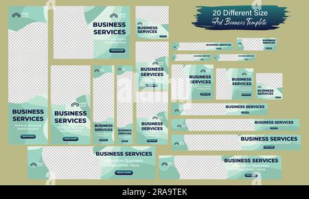 Horizontal header web banner. Vector horizontal and vertical google web ...