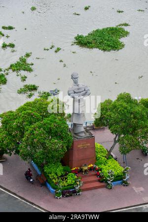 My Tho, Vietnam - Jun 17, 2023. Monument of Nguyen Huu Huan, a hero of ...