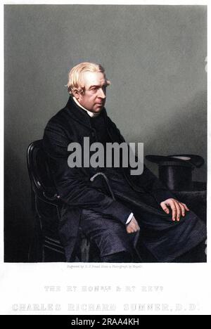 Charles Richard Sumner (1790-1874 ) - Engraving Portrait Stock Photo ...