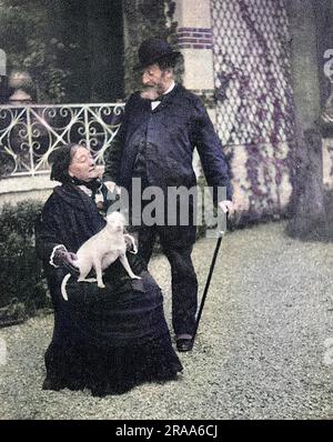 EMILE AUGIER (1820 - 1889), French playwright, posing for the camera ...