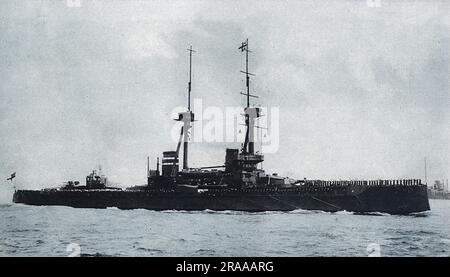 HMS Vincent, a Royal Navy battleship which was launched in 1908 and ...