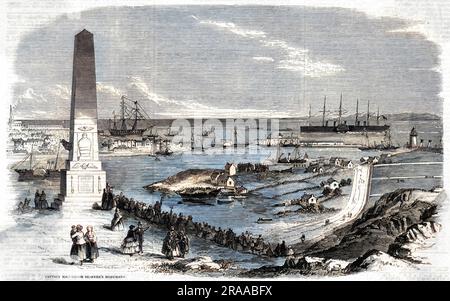 Great Eastern entering Holyhead harbour, 1859 Stock Photo - Alamy