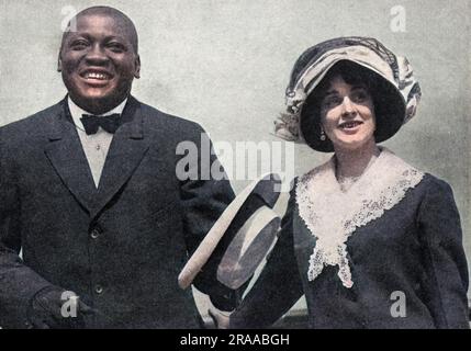 Jack Johnson and His First Wife Etta, 1910 Stock Photo - Alamy