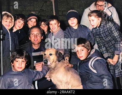 Simon Groom, presenter of the BBC TV programme 'Blue Peter', at the BBC ...