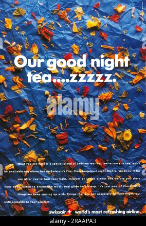 Swiss air vintage magazine advertisement Stock Photo - Alamy