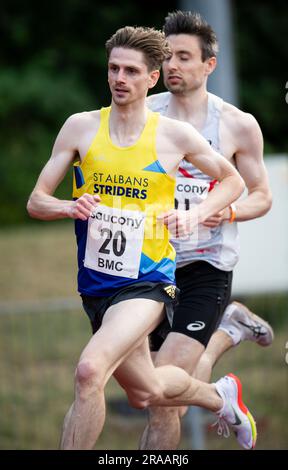 James MCMURRAY of St Albans AC in the 1500m heats at the UK Athletics ...