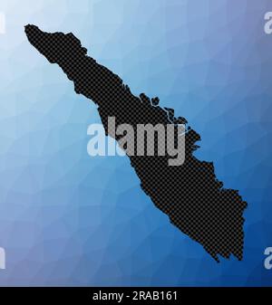 Sumatra island map in Indonesia. Simple outline. Vector hand drawn ...