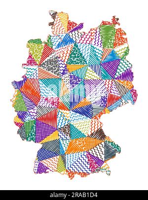 Map of Germany drawn with polygons Stock Vector Image & Art - Alamy