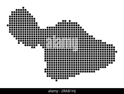 Maui island map of Hawaii. Simple outline. Vector hand drawn simplified ...