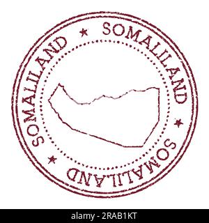 Somaliland vintage map. Grunge map of the country with distressed ...