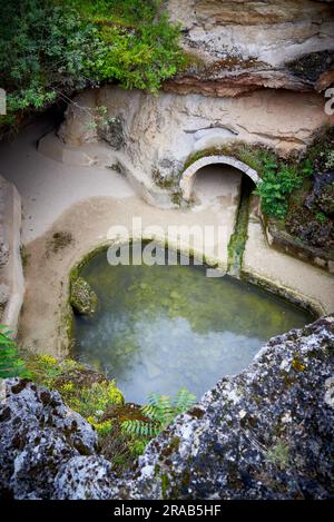 Roman thermal baths Germisara in Geoagiu in summer Stock Photo - Alamy
