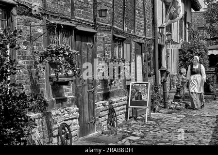 Tudor World museum entrance with 16th century cobblestone alleyway and ...