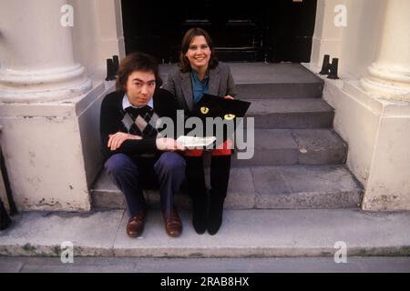 Andrew Lloyd Webber at home Eaton Place London.1981 with first wife ...