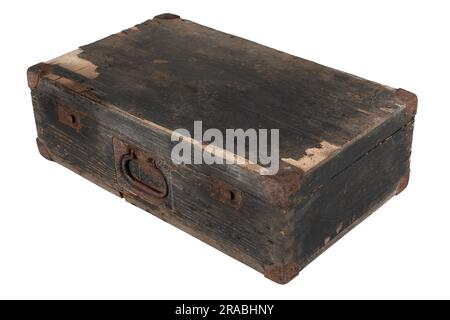 WW2 German Army ammunition wooden crate. Isolated on white background ...