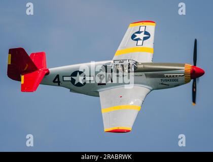 The beautiful Mustang making a flyby Stock Photo - Alamy