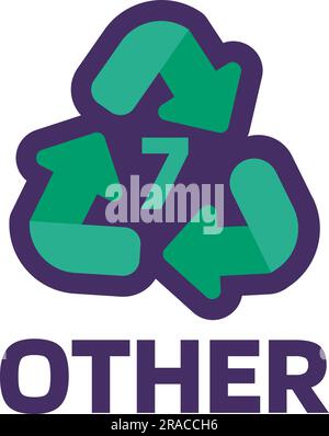 Plastic recycling symbol OTHER 7. Plastic recycling code OTHER 7 ...