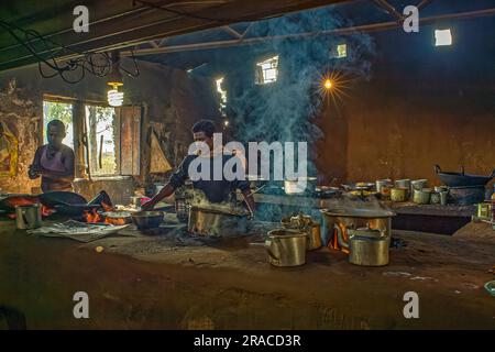 12 28 2014 Kitchen of Traditional Indian roadside Food joint(Dhaba) 70 ...