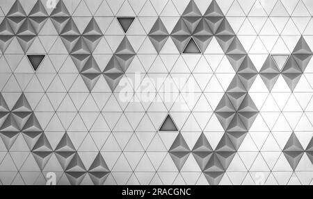 The exterior of the building - cladding with metal diamond sheets Stock ...