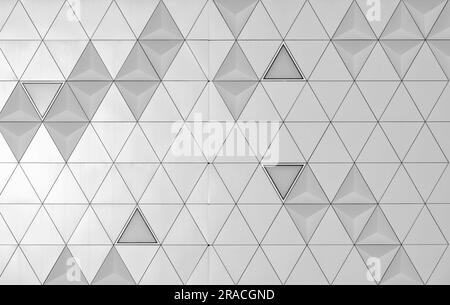 The exterior of the building - cladding with metal diamond sheets Stock ...