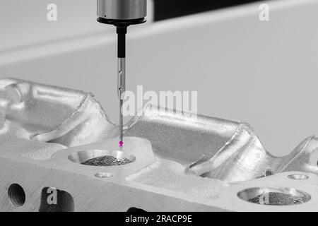 Probe CMM on milling machine. Sensor quality control after machining ...