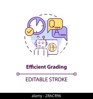 Efficient grading in AI education concept icon Stock Vector Image & Art ...