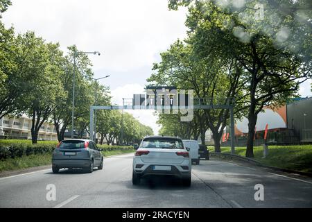 Image of section of AEP avenue, Porto - Matosinhos, Portugal. Local ...