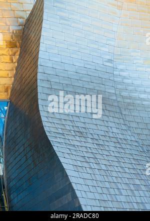 Titanium façade of the Guggenheim Museum in Bilbao Stock Photo - Alamy