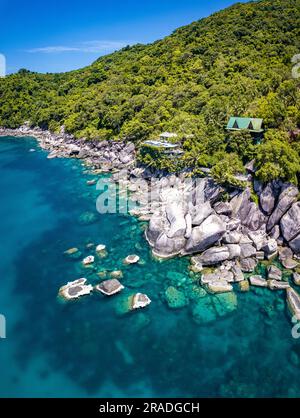 Aerial view of Ao Hin Wong beach in koh Tao, Thailand Stock Photo - Alamy