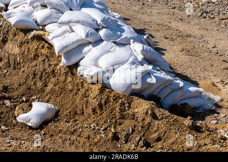 Big Bunch of Sacks Heavy Material Delivery Stock Photo - Alamy