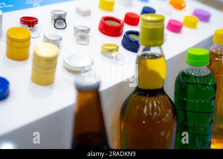 Caps packaging concept. Bottle caps and closures packaging design ...