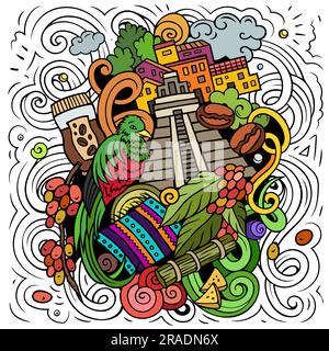 Guatemala cartoon doodle illustration. Funny design Stock Vector Image ...